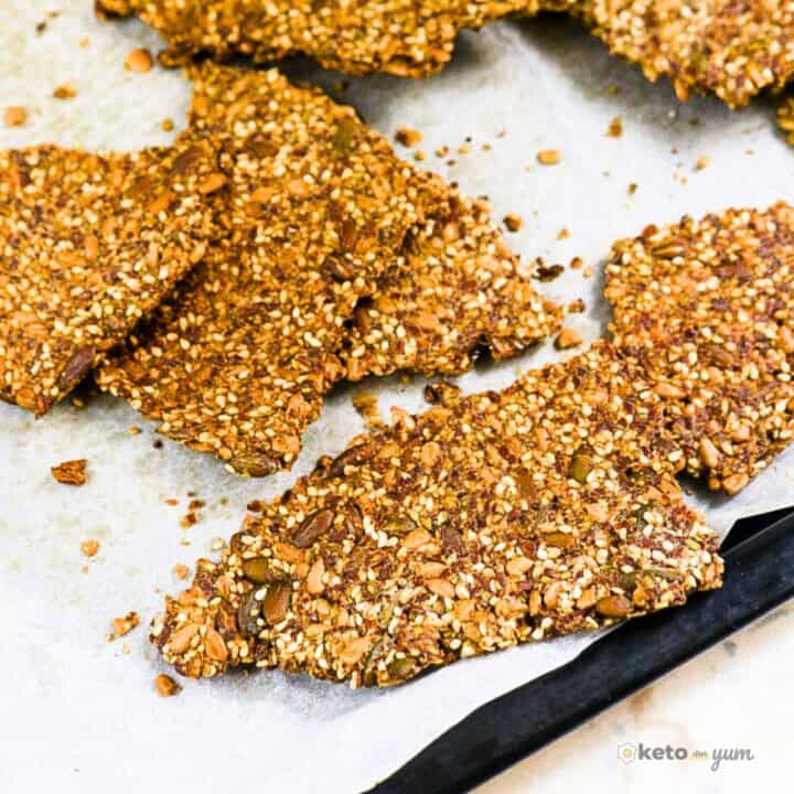 Crispy Keto Crackers With Almond Flour And Seeds