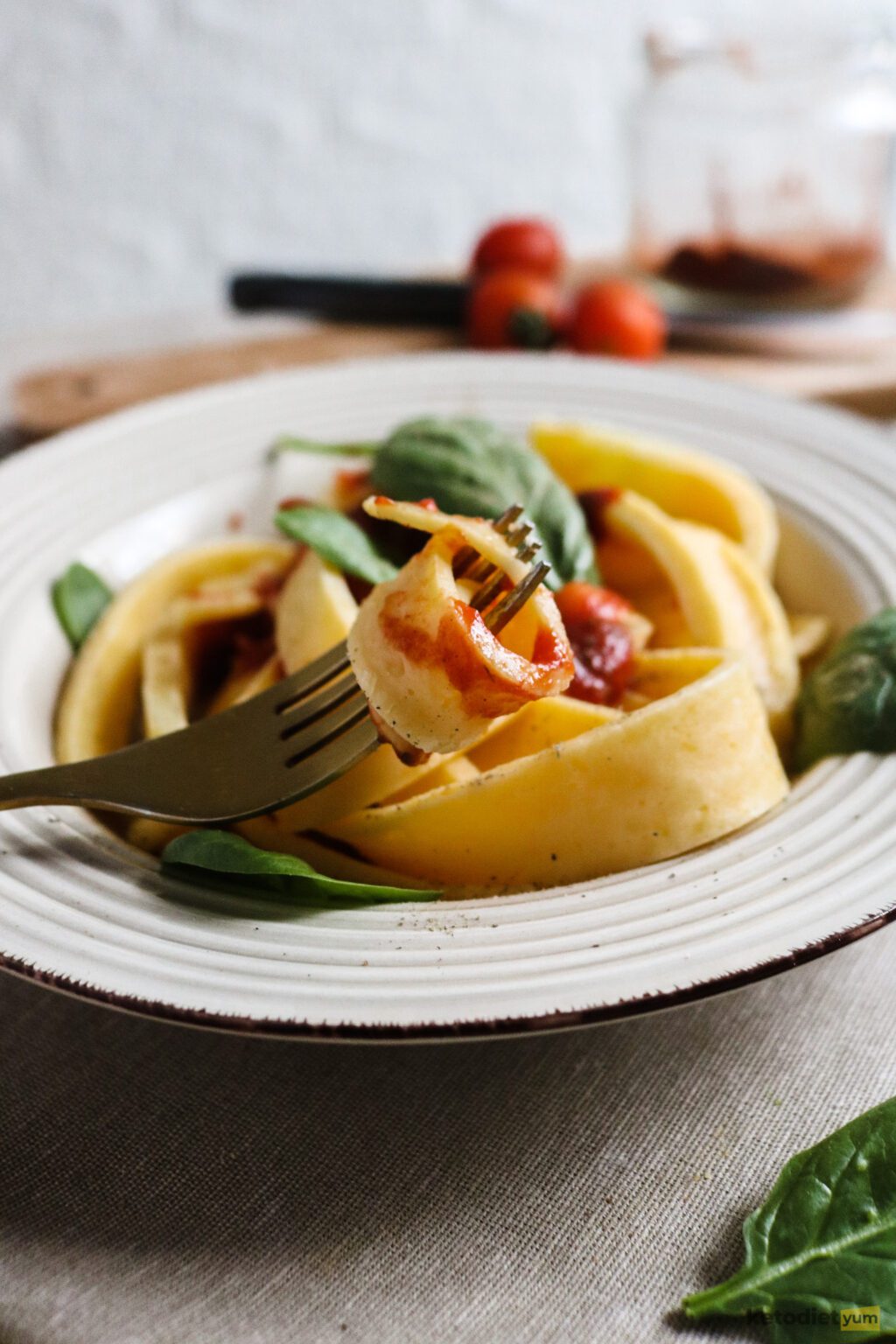 Easy Keto Pasta (3-Ingredient Recipe) - Keto Diet Yum