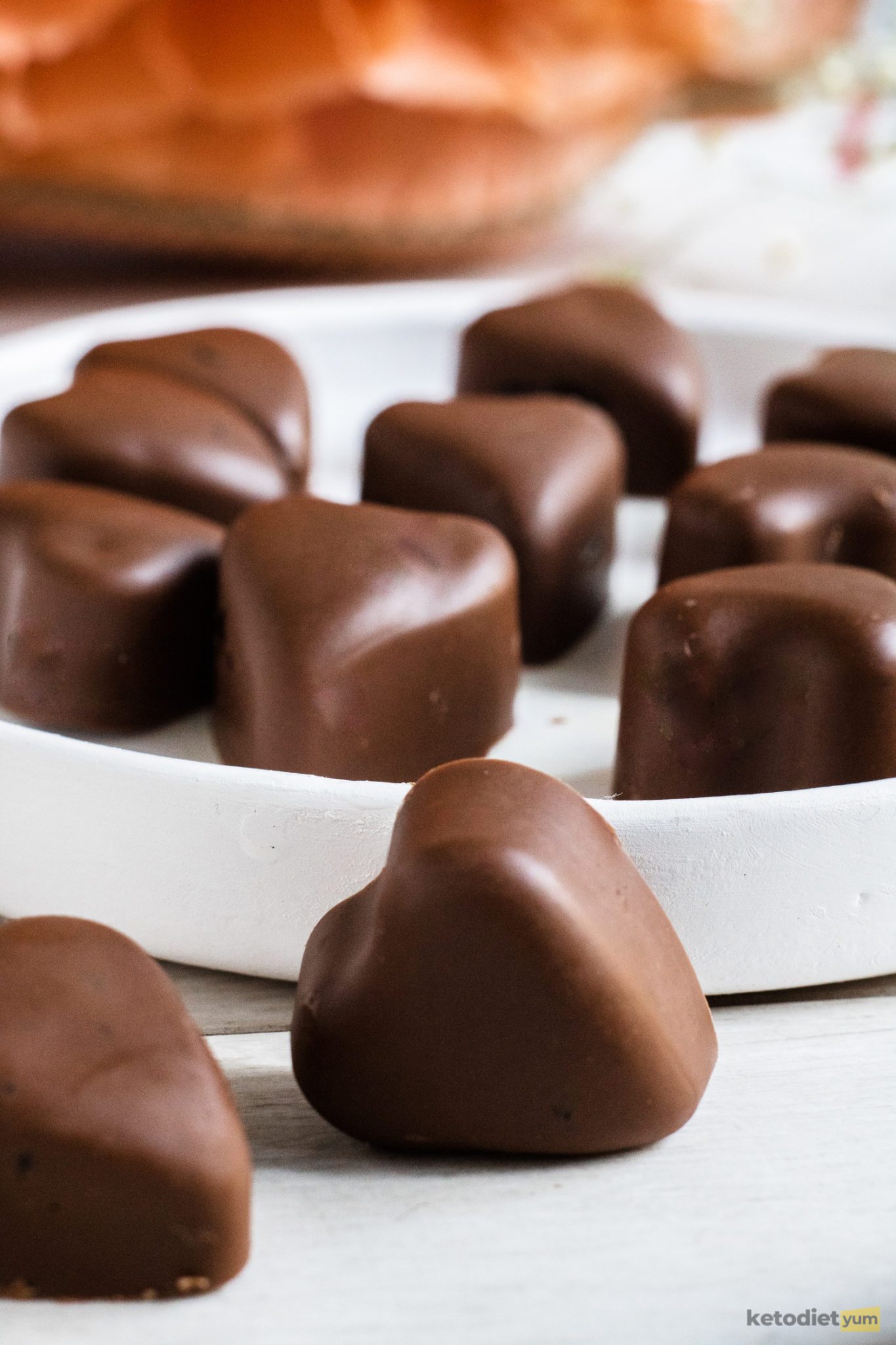 3 Ingredient Keto Chocolate Hearts With Strawberry Filling