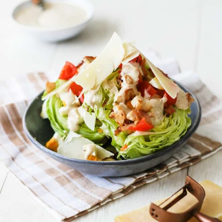Loaded Caesar Wedge Salad (Low Carb Recipe) - Keto Diet Yum