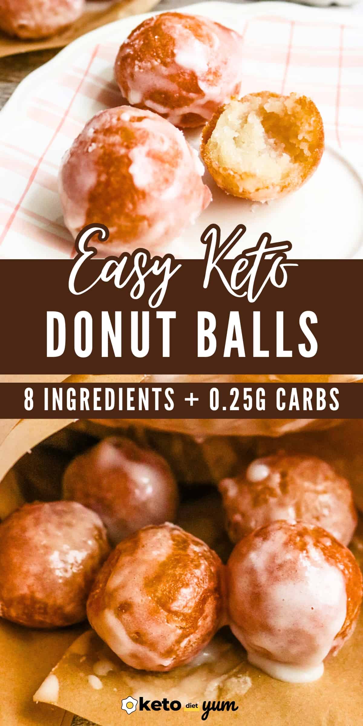 Keto Glazed Donut Balls (Sugar-Free Donut Holes)