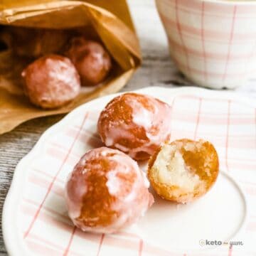 Keto Glazed Donut Balls (Sugar-Free Donut Holes)