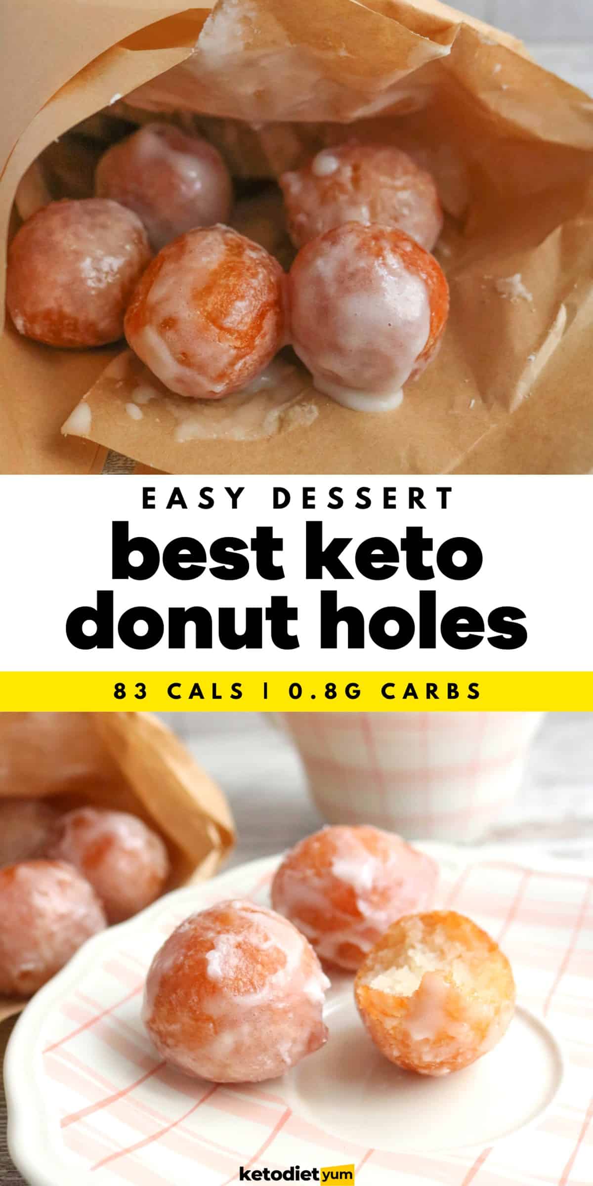 Keto Glazed Donut Balls (Sugar-Free Donut Holes)