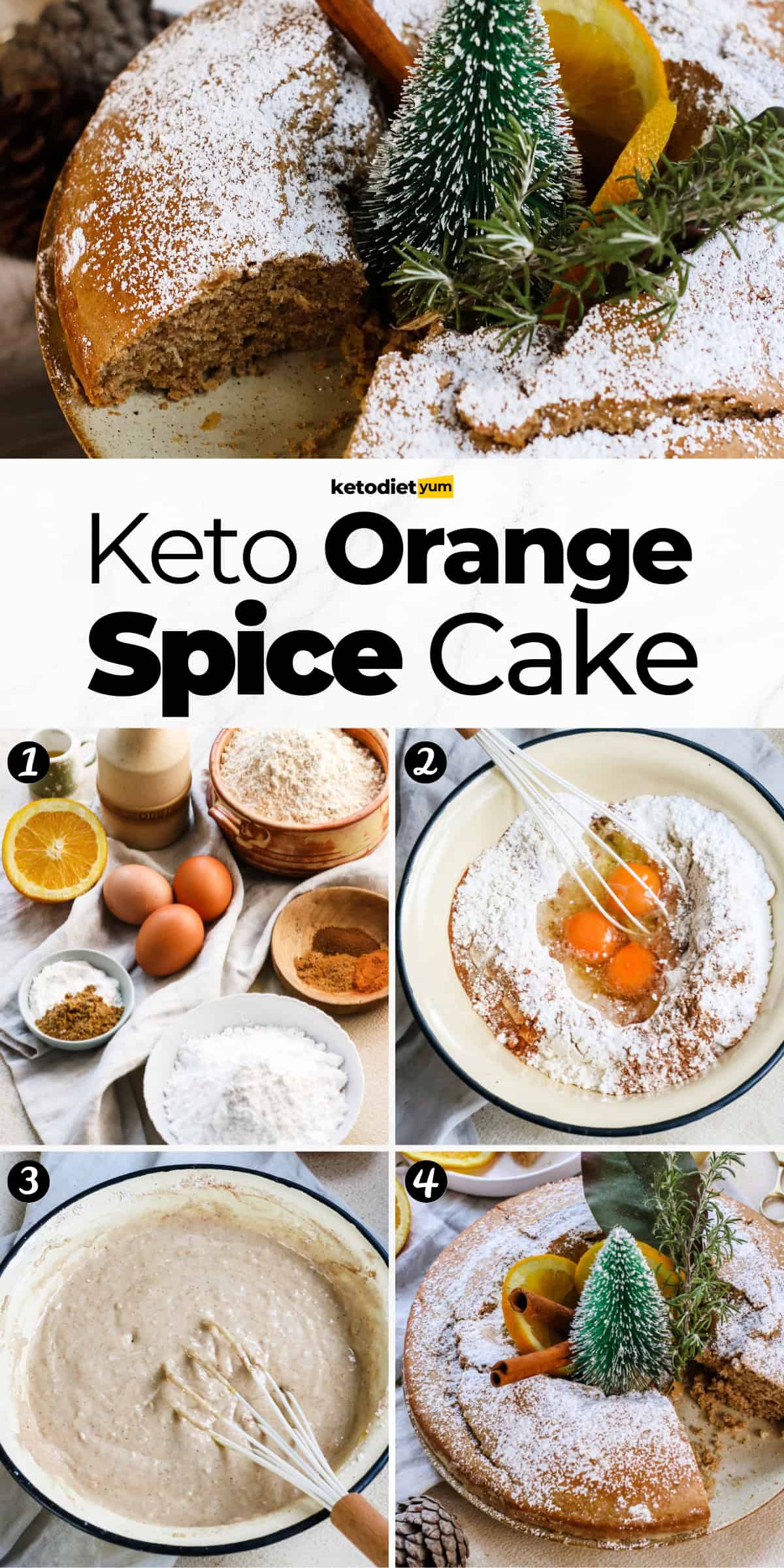Orange Spice Cake- Just 3.1g Carbs Per Slice! - Keto Yum