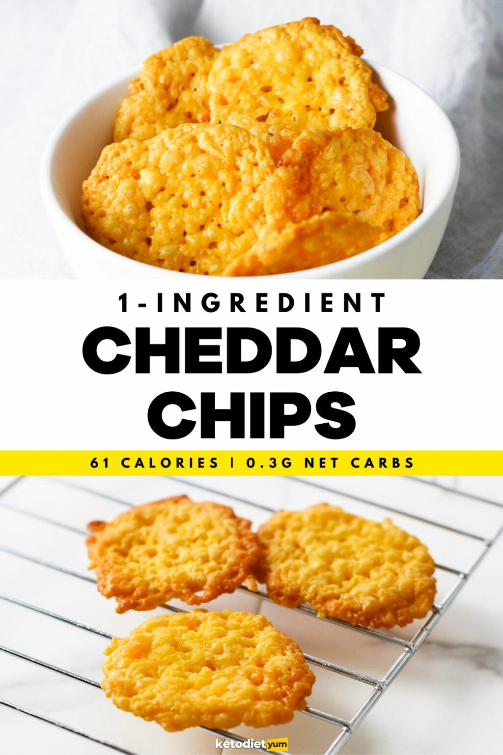Easy Cheddar Chips - Only 1 Ingredient And 0.3g Carbs!