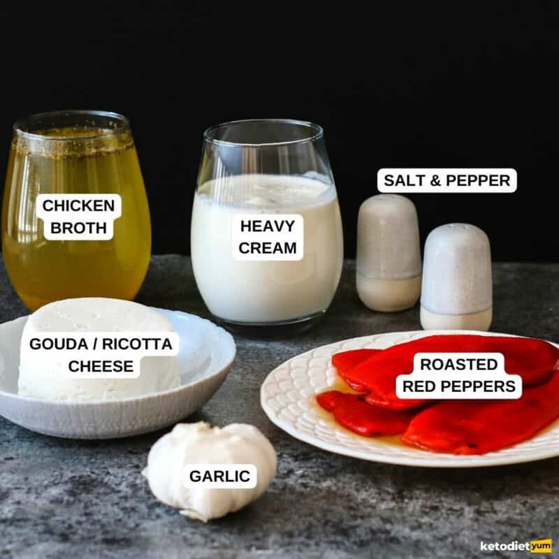 Roasted Red Pepper Gouda Soup - Keto Diet Yum
