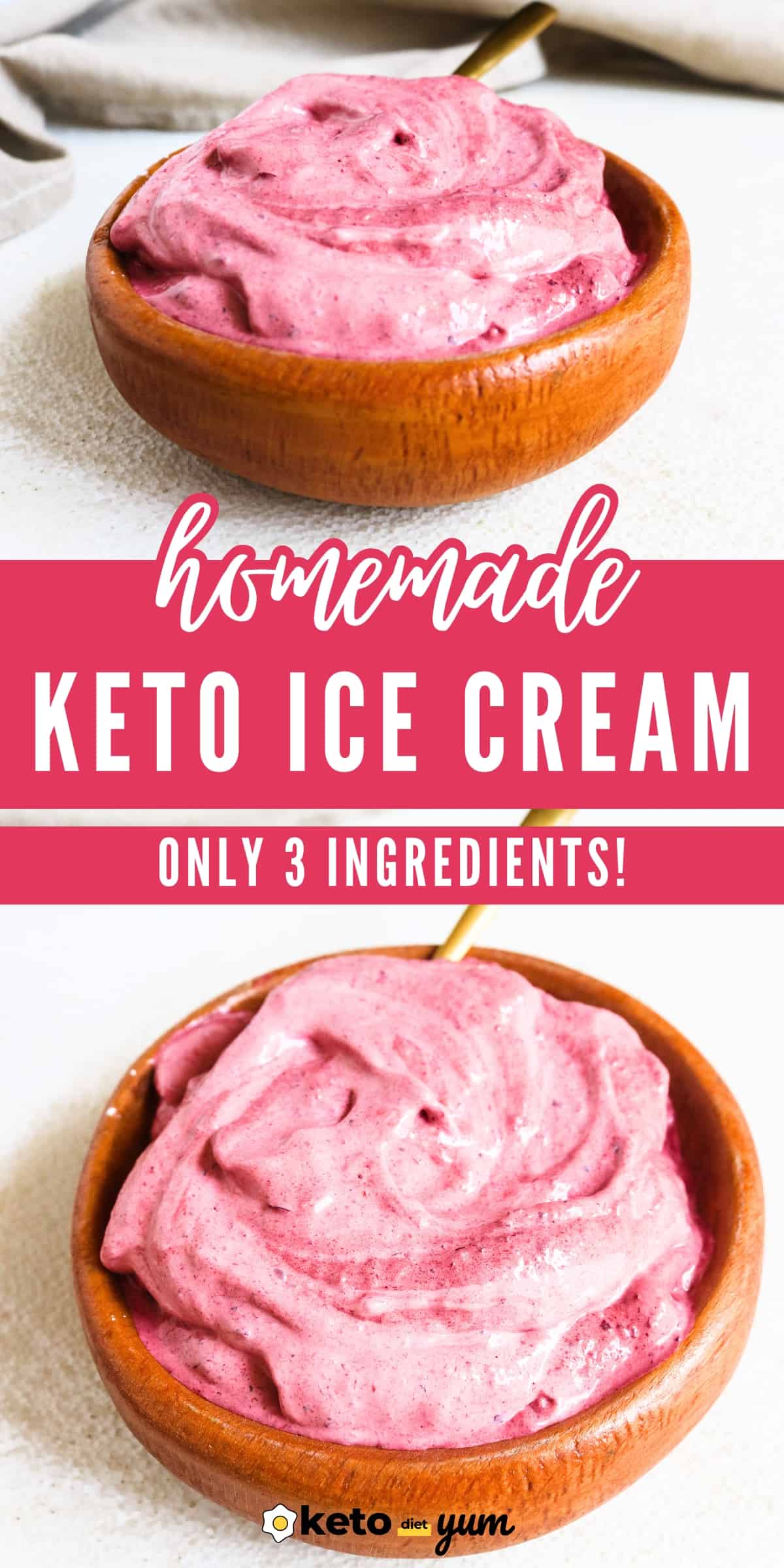 Keto Ice Cream Recipe (5 Mins, 3 Ingredients!)