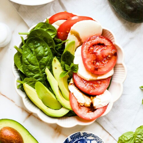 Avocado Caprese Salad With Balsamic Cream (Gluten-Free)