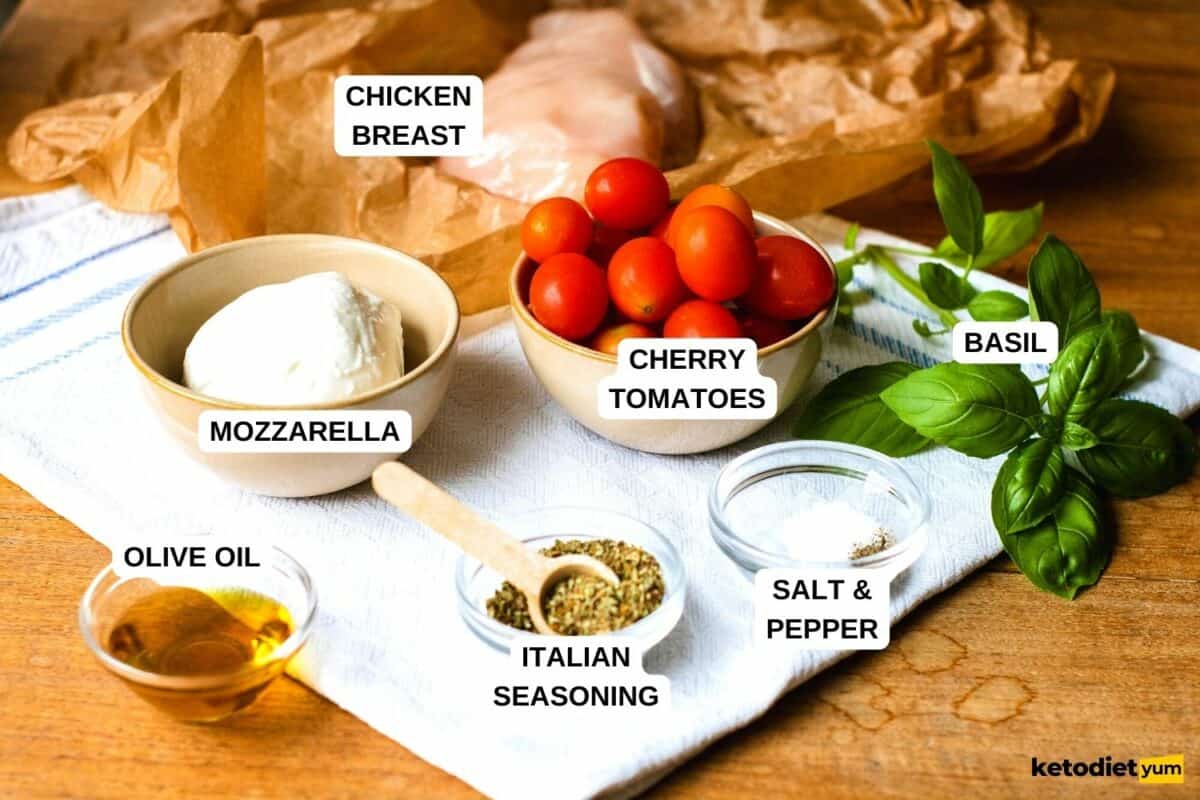 Caprese Stuffed Chicken Breast Recipe (6 Ingredients)