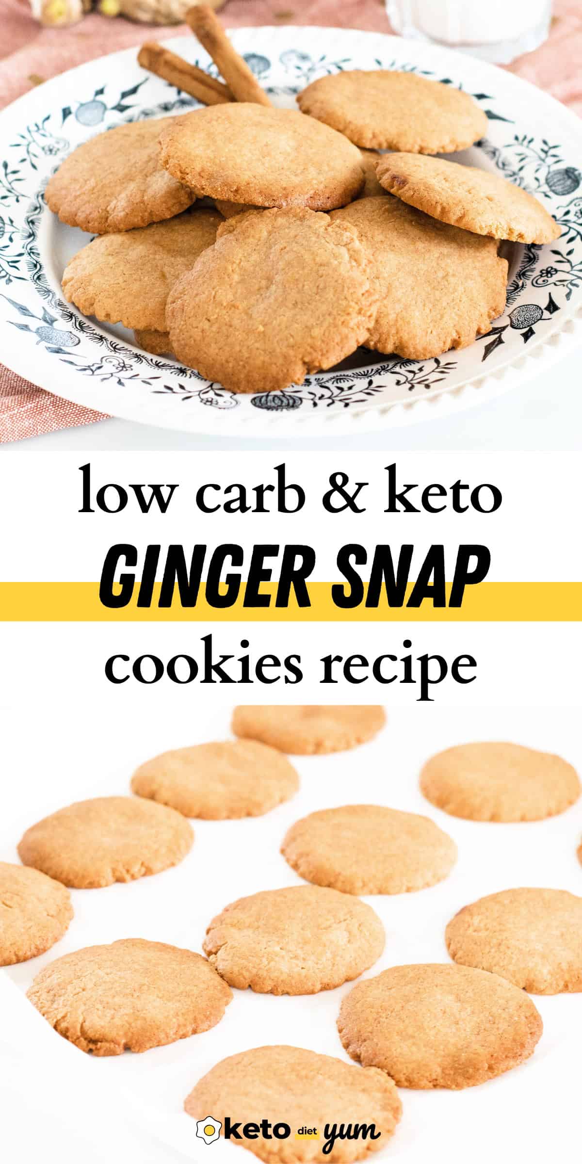 Keto Ginger Snap Cookies (Low Carb + Gluten Free)