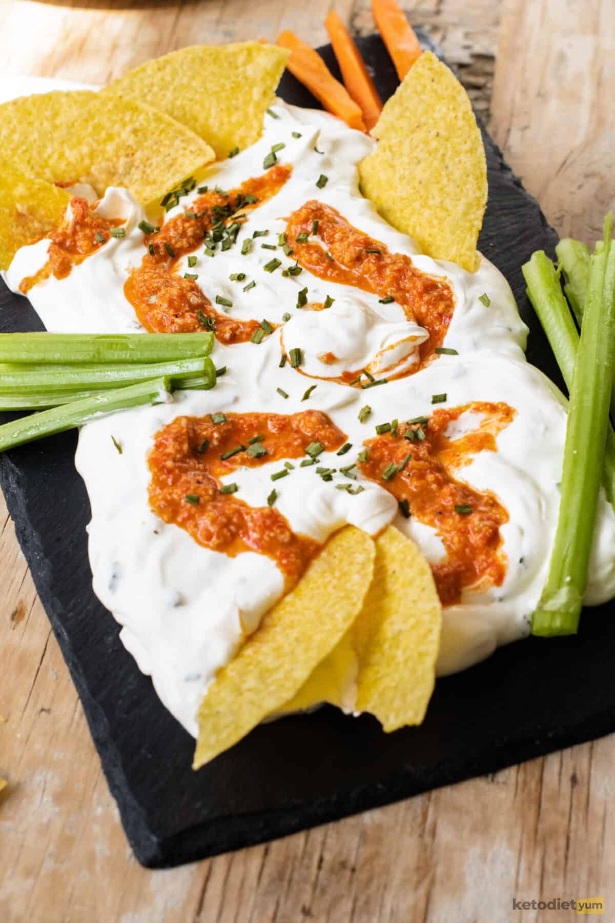 Keto Cream Cheese Board With Roasted Red Pepper Pesto
