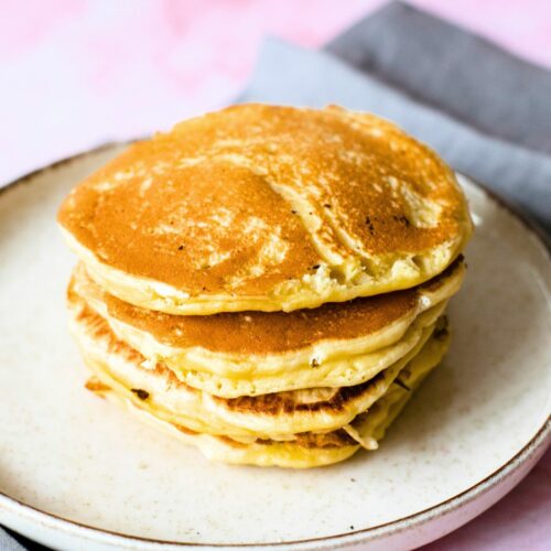 2-Ingredient Cream Cheese Pancakes (Low Carb + Sugar Free)