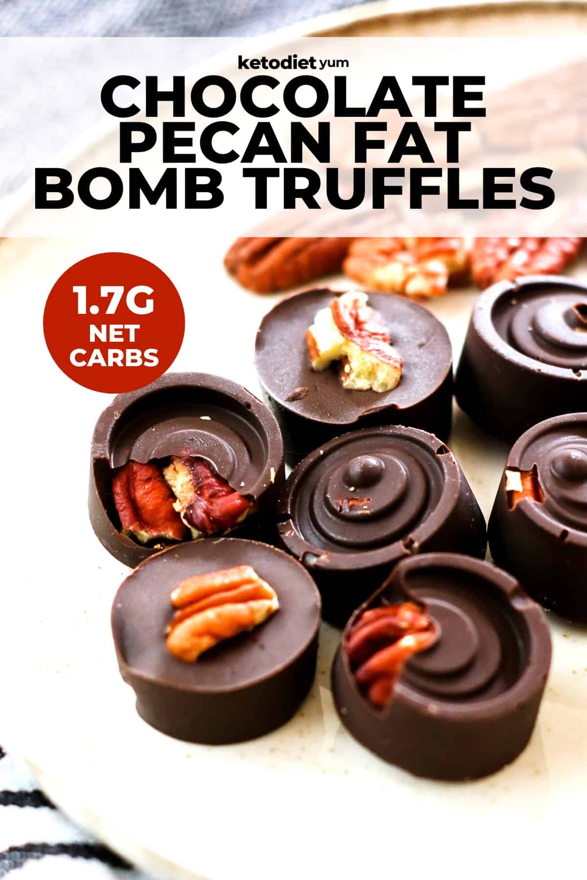 Chocolate Pecan Fat Bomb Truffles - Keto Diet Yum