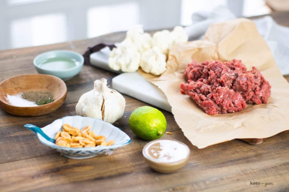 Cauliflower Ground Beef Bowl - Keto Diet Yum