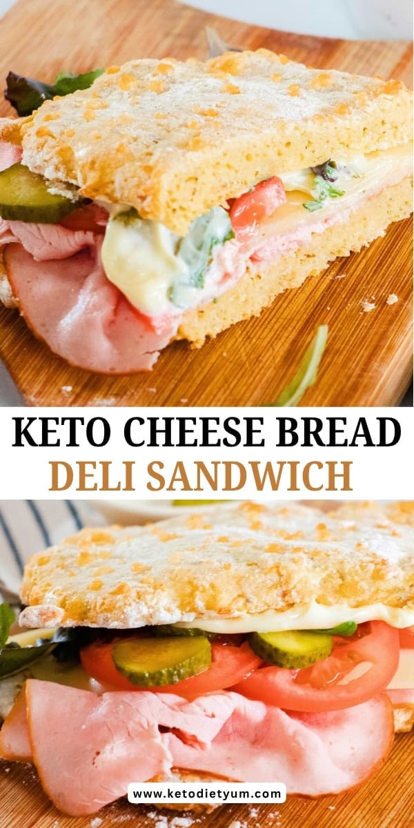 Keto Cheese Bread Deli Sandwich - Keto Diet Yum