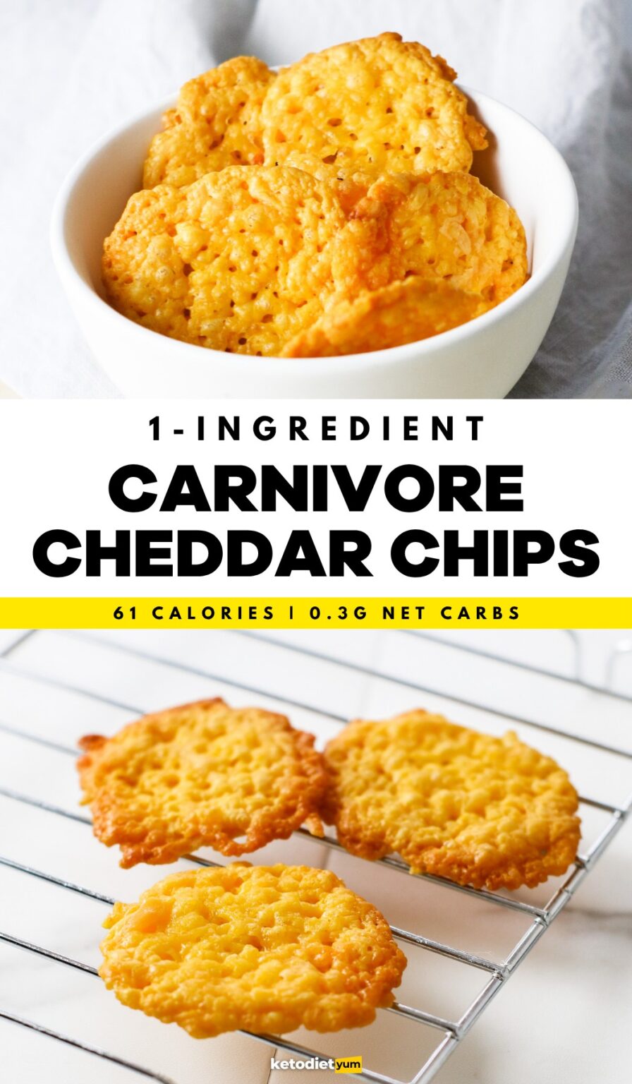 Easy Cheddar Chips - Only 1 Ingredient And 0.3g Carbs!